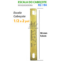 Escala do Cabeçote 1/2 a 2 pol - Rosqueadeira R2 e R4